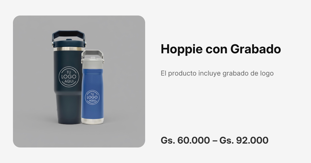 Hoppie con Grabado - Desde ₲ 60.000 | Tenondete